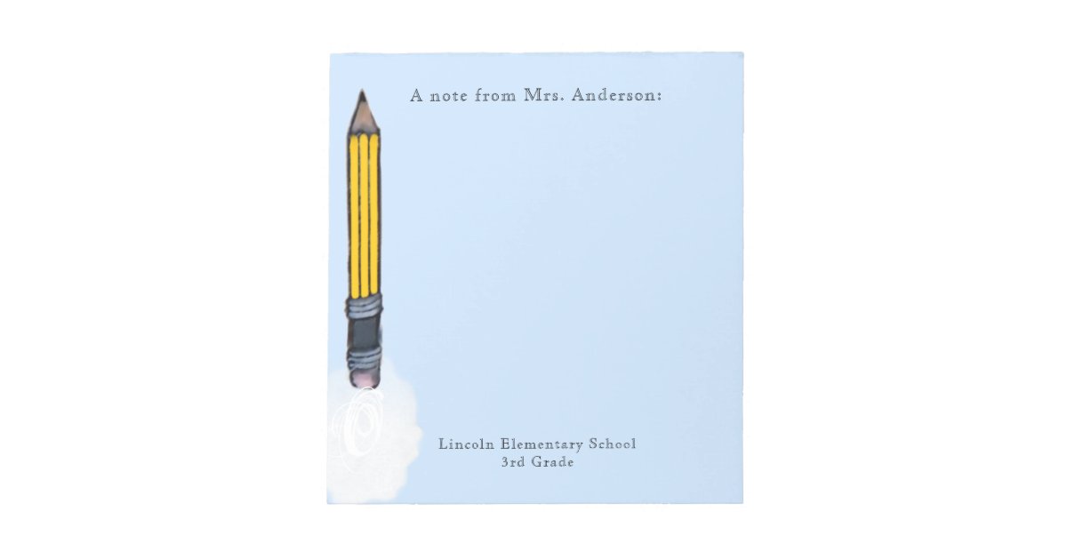 Personalized Teacher Gifts Notepad | Zazzle