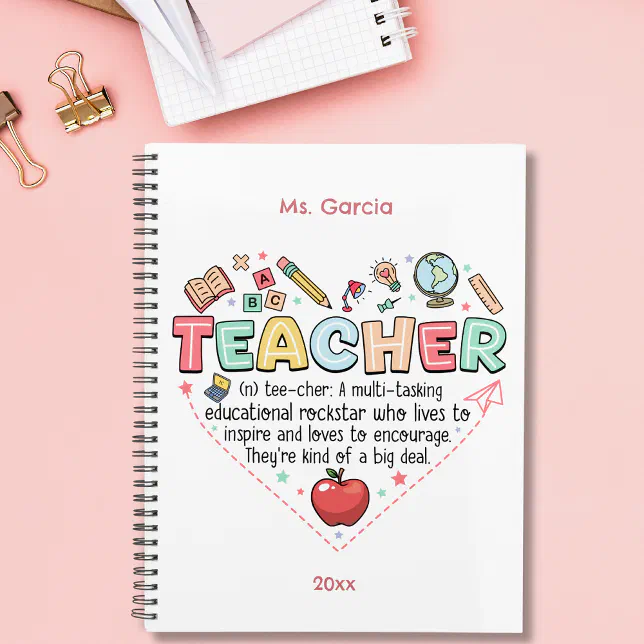 Personalized Teacher Monthly Planner | Zazzle