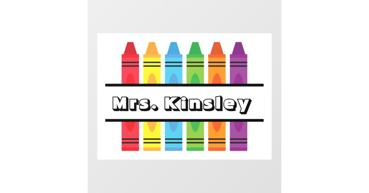 Personalized Teacher Name Window Cling | Zazzle