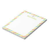 Personalized Teacher Notepad, Rainbow Stripes Notepad | Zazzle