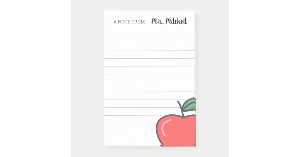Personalized Teacher Post-it Notes | Zazzle