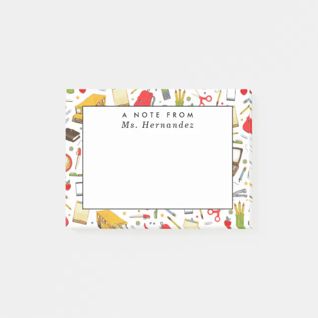 Personalized Teacher Post-it Notes | Zazzle