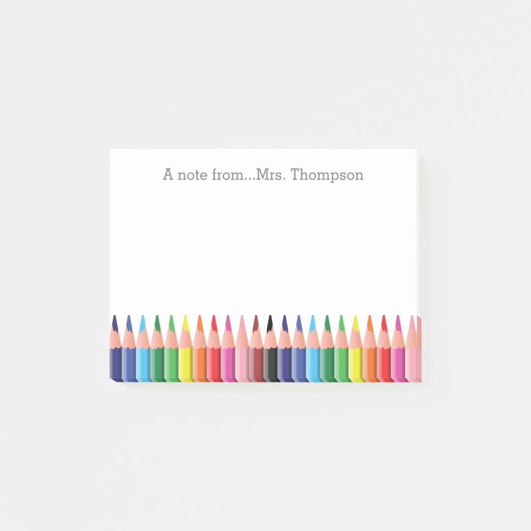Personalized Teacher School Post-it Notes | Zazzle