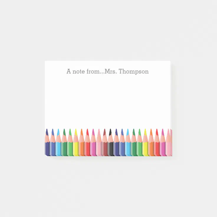 Personalized Teacher School Post-it Notes | Zazzle
