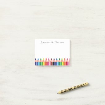 Personalized Teacher School Post-it Notes | Zazzle