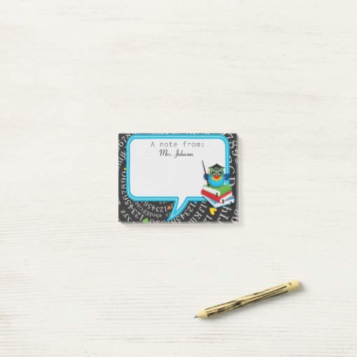 Personalized Teacher School Post It pad Post-it Notes | Zazzle