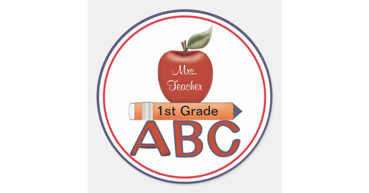 Personalized Teacher Sticker | Zazzle.com