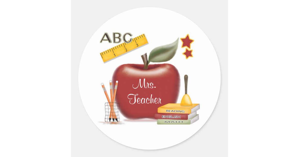 Personalized Teacher Stickers | Zazzle