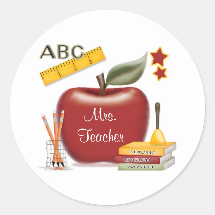 Personalized Teacher Stickers | Zazzle