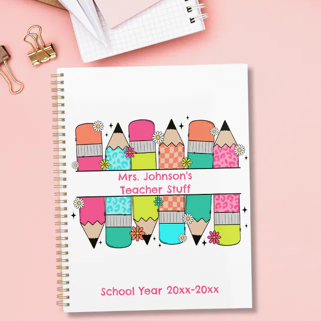 Personalized Teacher Themed Monthly Planner | Zazzle