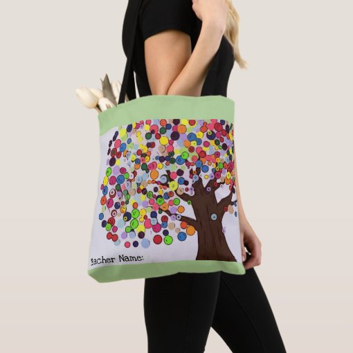 Personalized teacher tote bag-the learning tree | Zazzle