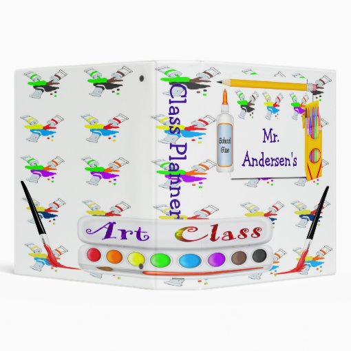 Personalized Teachers Art Class Binder / Planner | Zazzle