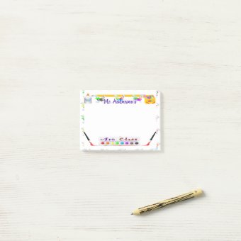 Personalized Teachers Art Class Post-it® Notes | Zazzle