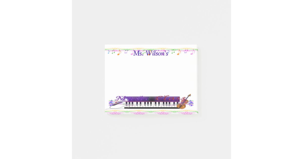 Personalized Teachers Music Class Post-it® Notes | Zazzle