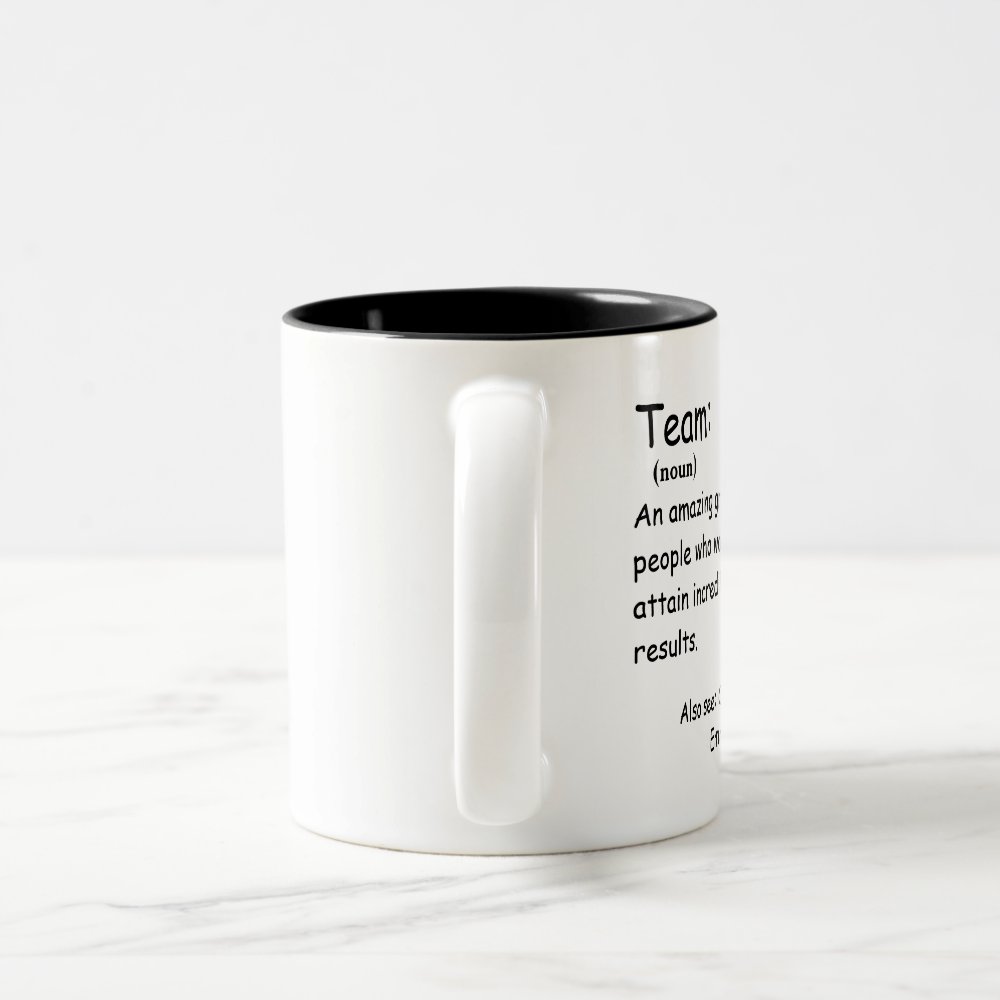 Personalized Team Definition employee appreciation Two-Tone Coffee Mug ...