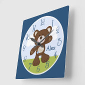 Personalized Teddy Bear Kids Clock | Zazzle