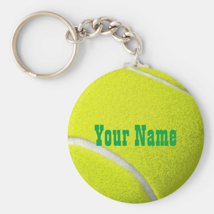 Personalized Tennis Ball Keychain | Zazzle.com