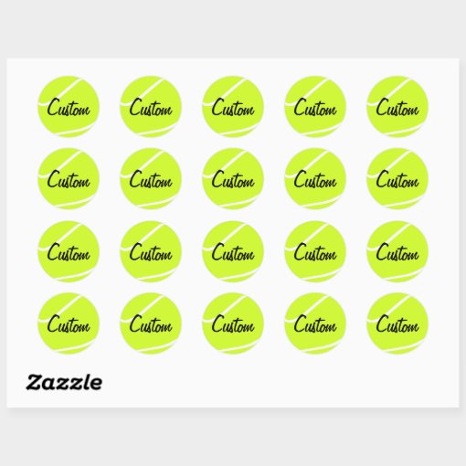 Personalized Tennis Ball Stickers | Zazzle