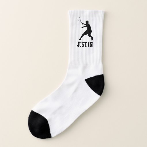 Personalized tennis socks gift for player or coach | Zazzle