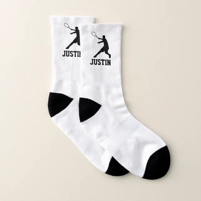 Personalized tennis socks gift for player or coach | Zazzle
