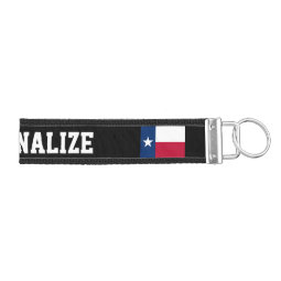 Personalized Texas flag wrist keychain | Zazzle