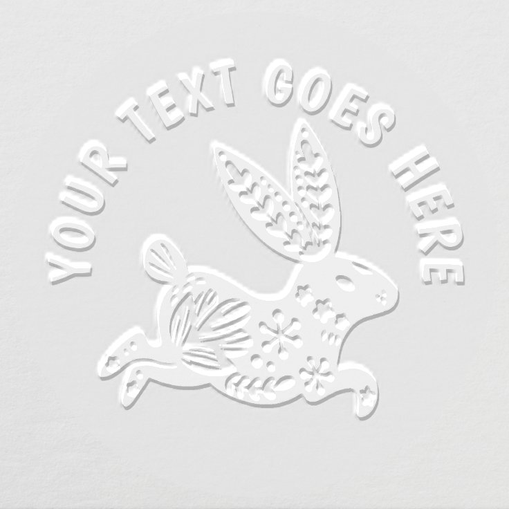 Personalized Text Bunny Rabbit Themed Embosser | Zazzle