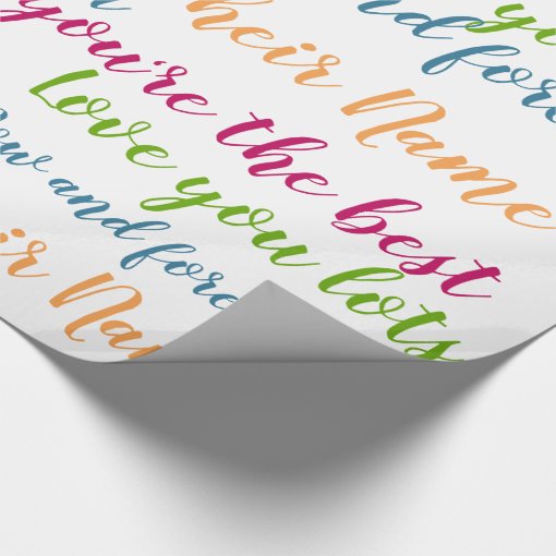 Personalized TEXT GiftWrap - Handwriting Script Wrapping Paper | Zazzle