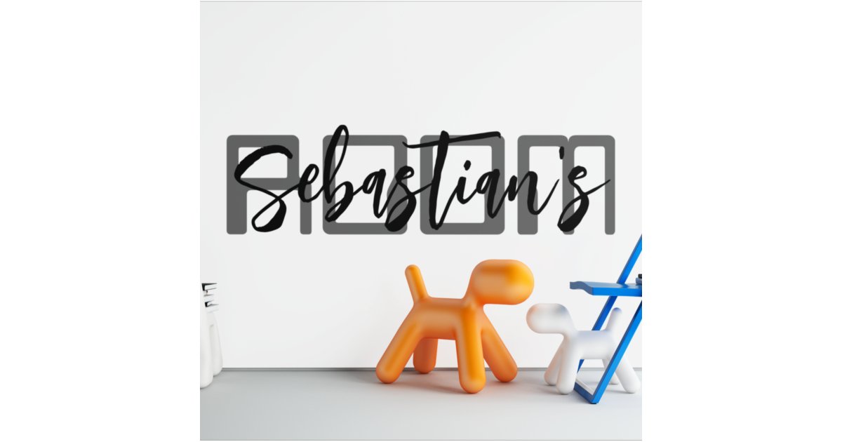 Personalized Text Wall Decal | Zazzle