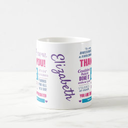 Personalized Thank You Appreciation Message Coffee Mug | Zazzle