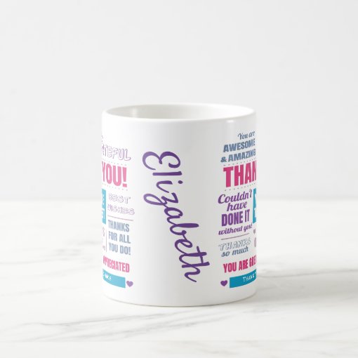 Personalized Thank You Appreciation Message Coffee Mug | Zazzle