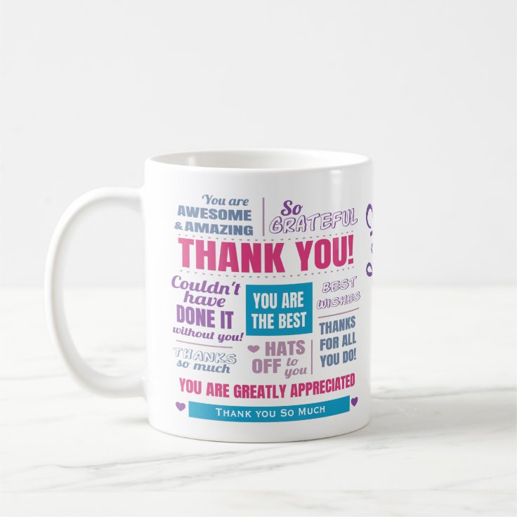Personalized Thank You Appreciation Message Coffee Mug | Zazzle