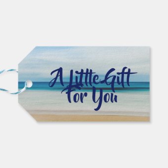 Personalized Thank You Beach Waves Gift Tags | Zazzle
