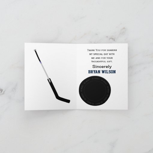 Personalized Thank You Ice Hockey theme | Zazzle