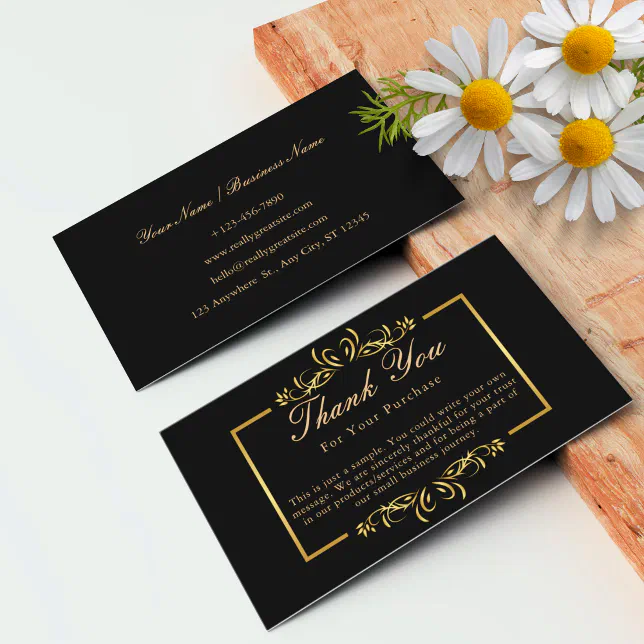 Personalized Thank You Note For Customer Business Card | Zazzle