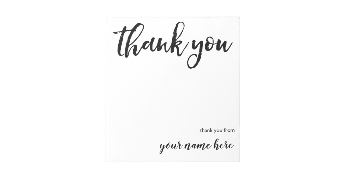 Personalized Thank You Notepad | Zazzle