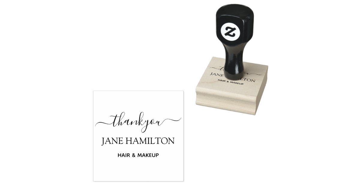 Personalized Thank You Rubber Stamp | Zazzle