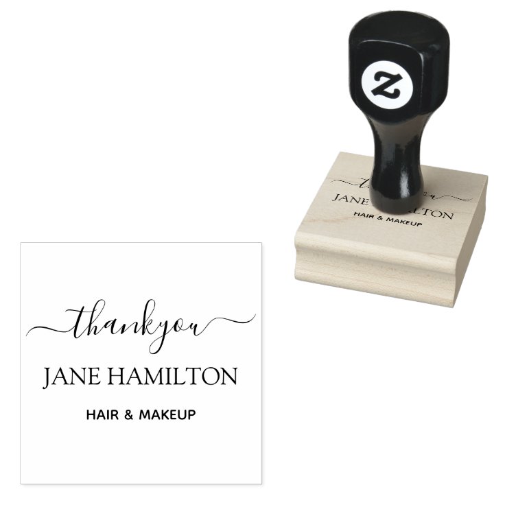 Personalized Thank You Rubber Stamp | Zazzle