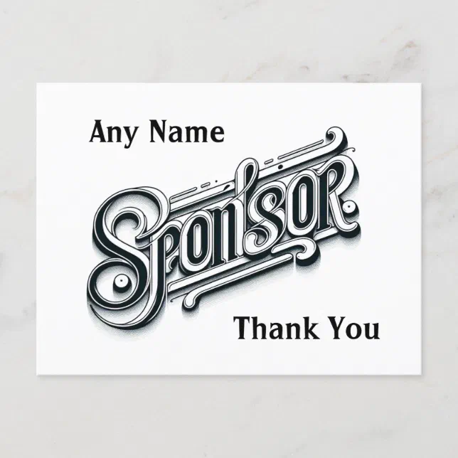 Personalized Thank you Sponsor NA AA 12 step Postcard | Zazzle