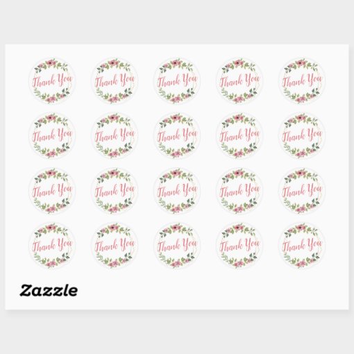 Personalized Thank You Stickers | Zazzle