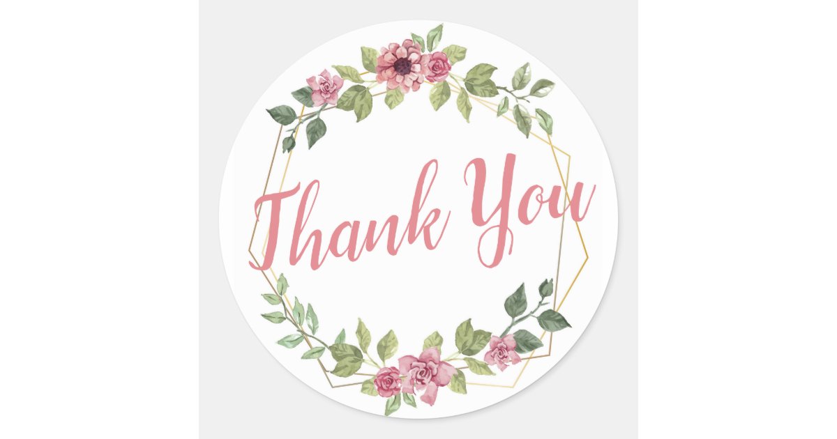 Personalized Thank You Stickers | Zazzle