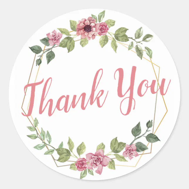 Personalized Thank You Stickers | Zazzle