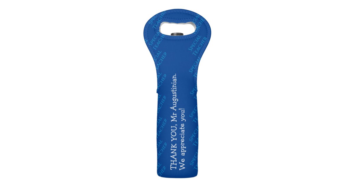 Personalized THANK YOU Teacher Appreciation Wine Bag | Zazzle