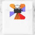 Personalized these Retro Pop Art Movie Projector Square Sticker | Zazzle