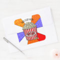 Personalized these Retro Pop Art Popcorn Square Sticker | Zazzle