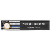 Personalized Thin Blue Line Police Officer Desk Name Plate | Zazzle
