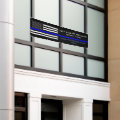 Personalized Thin Blue Line US Flag Medium Display Banner | Zazzle