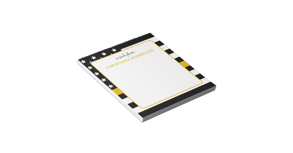 Personalized Thin Gold Line Flag 911 Dispatcher Notepad | Zazzle