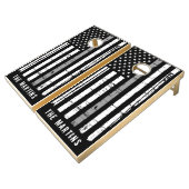 Personalized Thin Gray Line Correctional Officer Cornhole Set | Zazzle