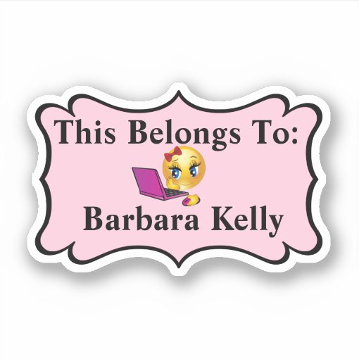 Personalized This Belongs To Sticker | Zazzle