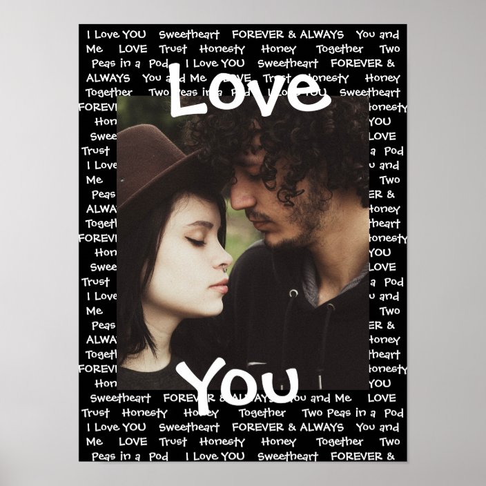 Personalized this "Love You" Couple's Poster | Zazzle.com